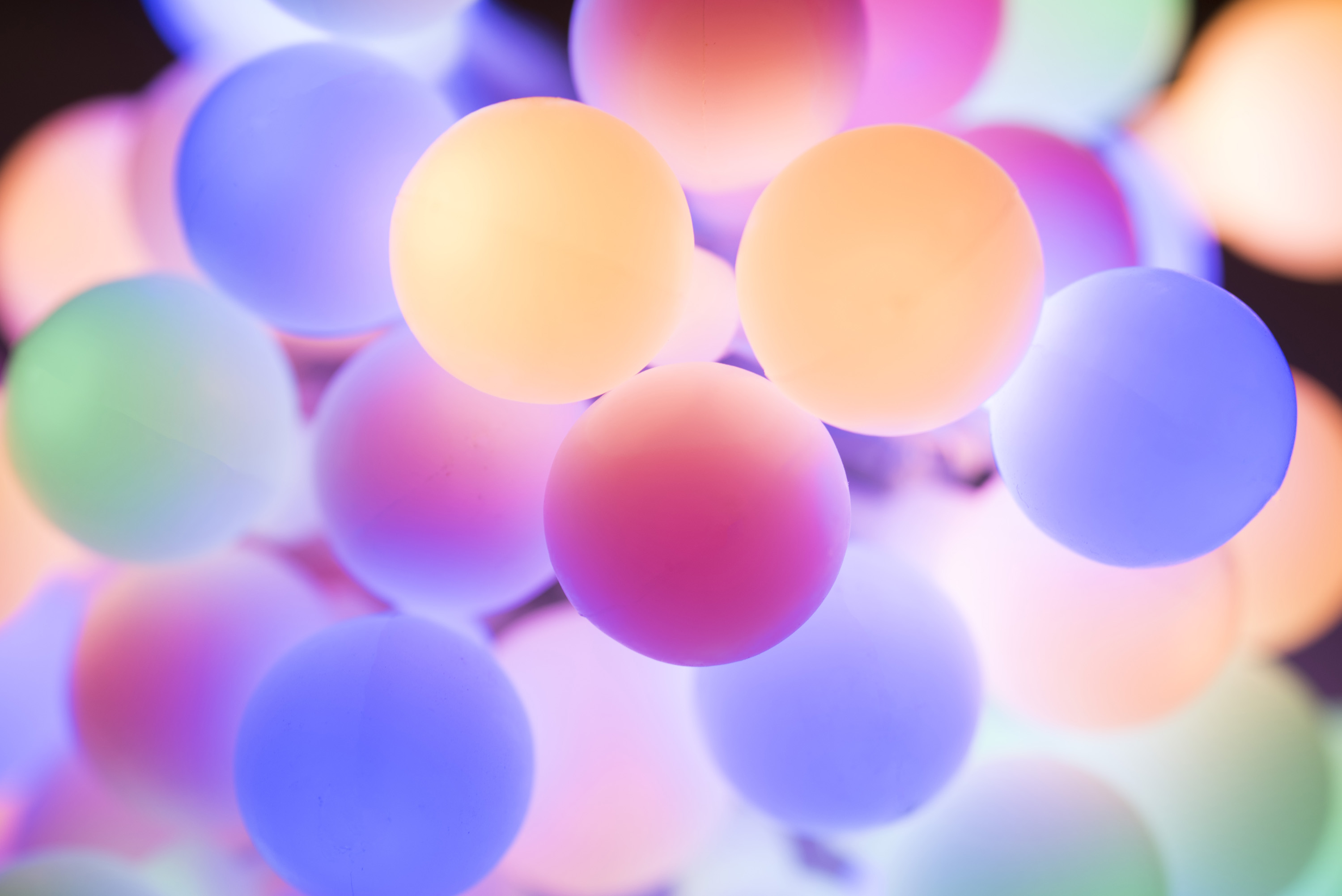Photo of Christmas background of colorful round lights | Free christmas ...